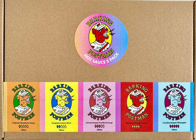 5 sauce pack – Barking Postman Hot Sauce